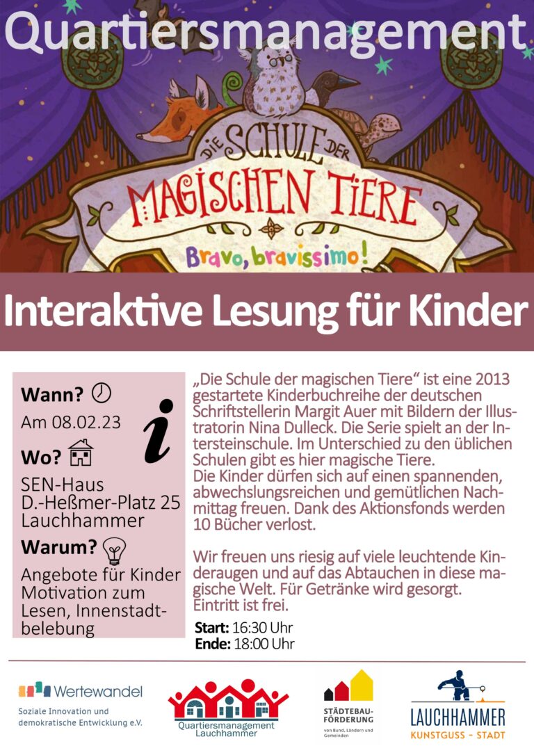 08.02.23 Interaktive Lesung für Kinder - Wertewandel